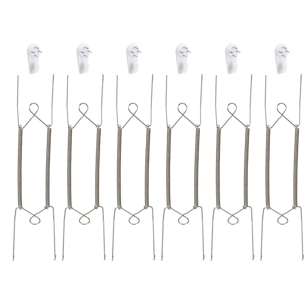 9 Pieces Plate Hanger, Stainless Steel Invisible Wall Plate Hangers ...