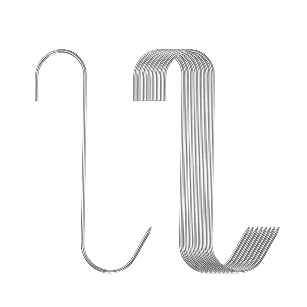 8pcs 7" Hooks Butcher Hook S-Shaped Meat Processing Hooks for Hanging ...