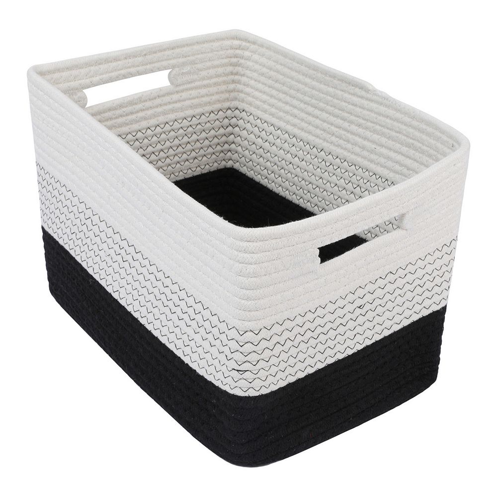1 Pack Storage Basket, Self-supporting Closet Storage Bin with Handles ...