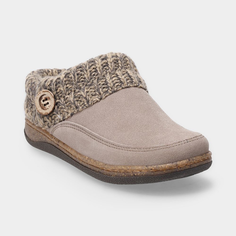 Clarks Womens Suede Sweater Clogs