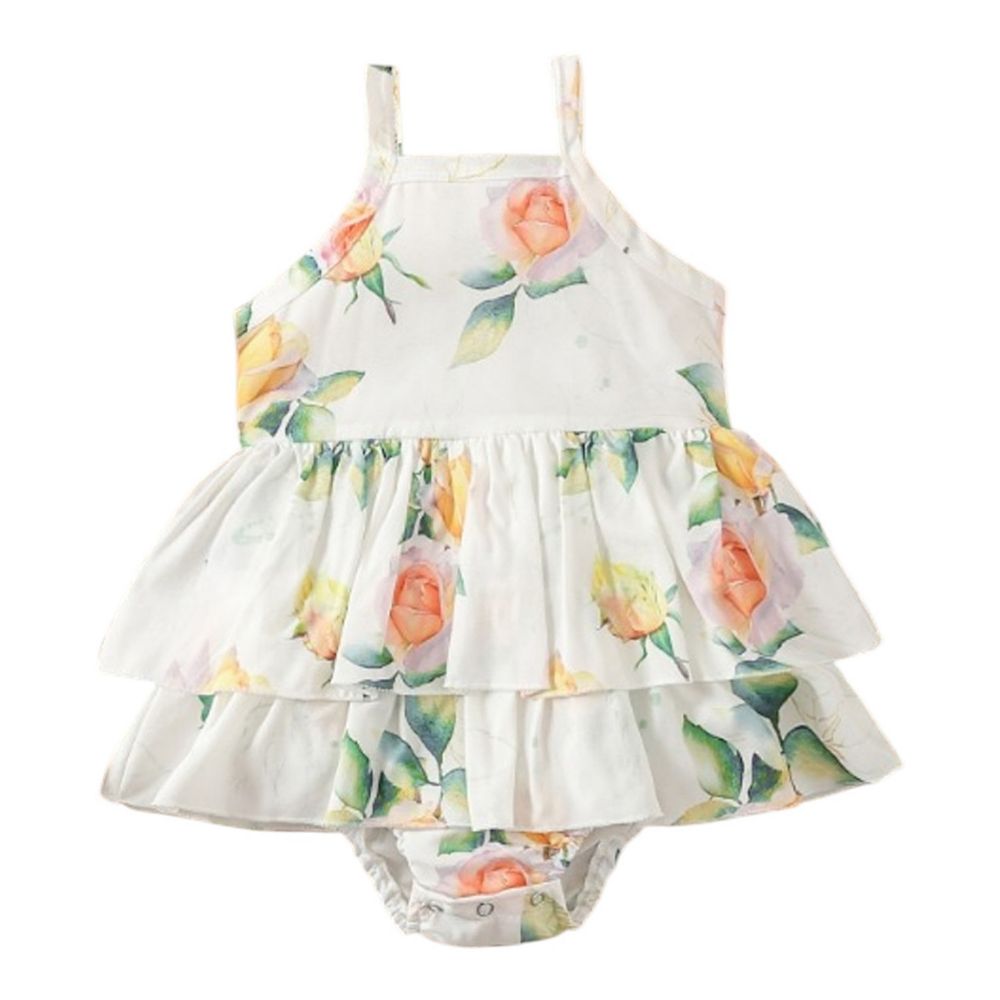 Baby Girls Floral Ruffle Romper