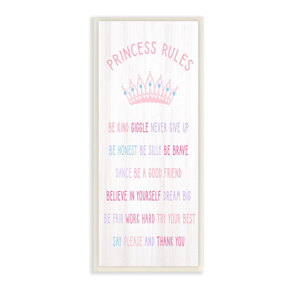 Stupell Home Decor Princess Rules Wall Art