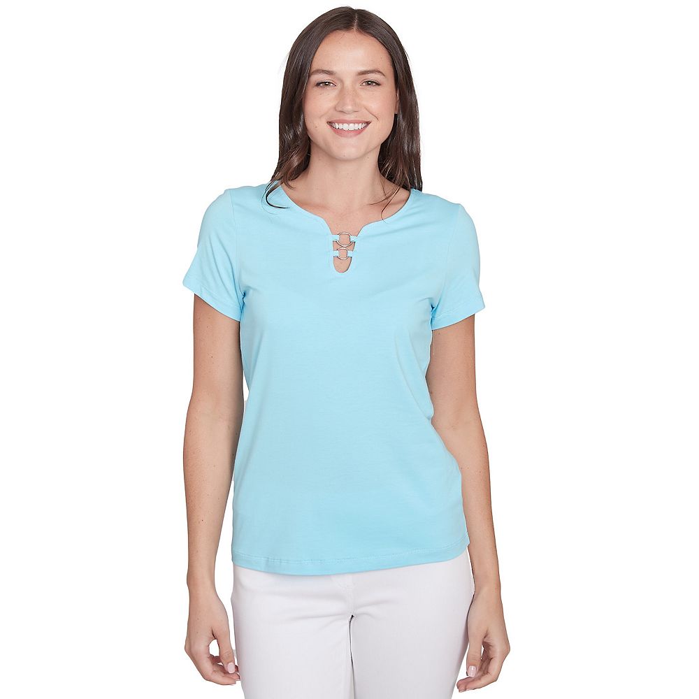Hearts of Palm Women's It's A Spring Thing Short Sleeve Solid Top