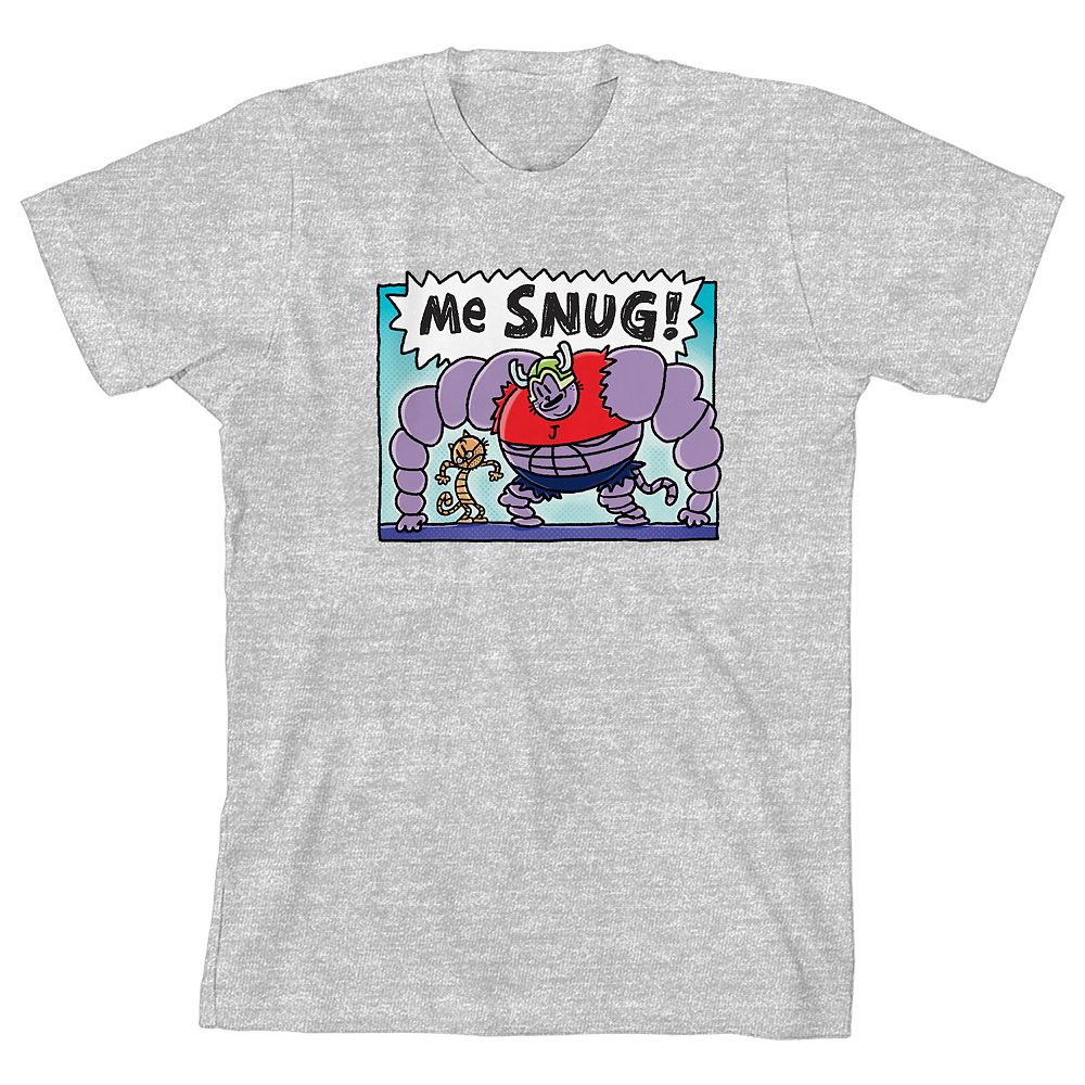 Boys 8-20 Dog Man "Me SNUG" & Petey the Cat Graphic Tee