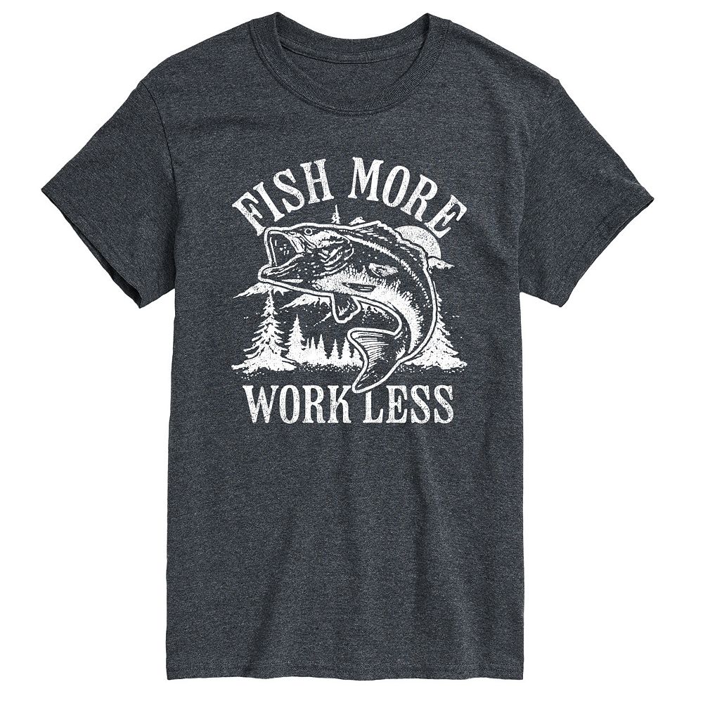 Men's Fish More Work Less Graphic Tee
