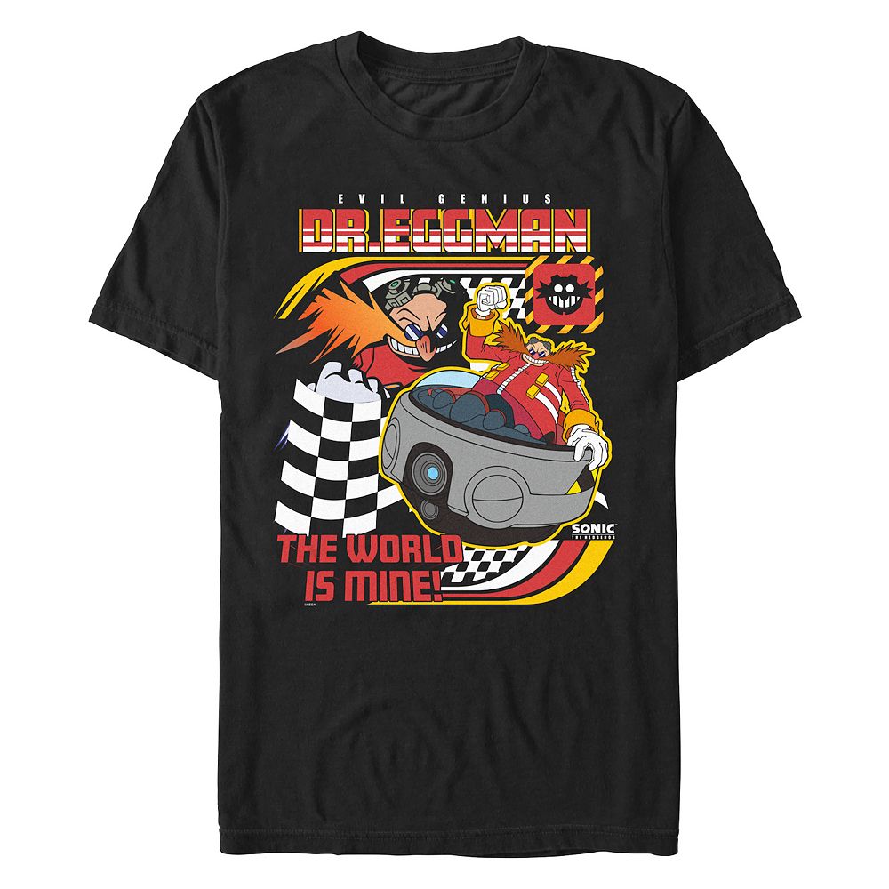Big & Tall Sonic the Hedgehog Dr. Eggman Evil Genius Poster Graphic Tee