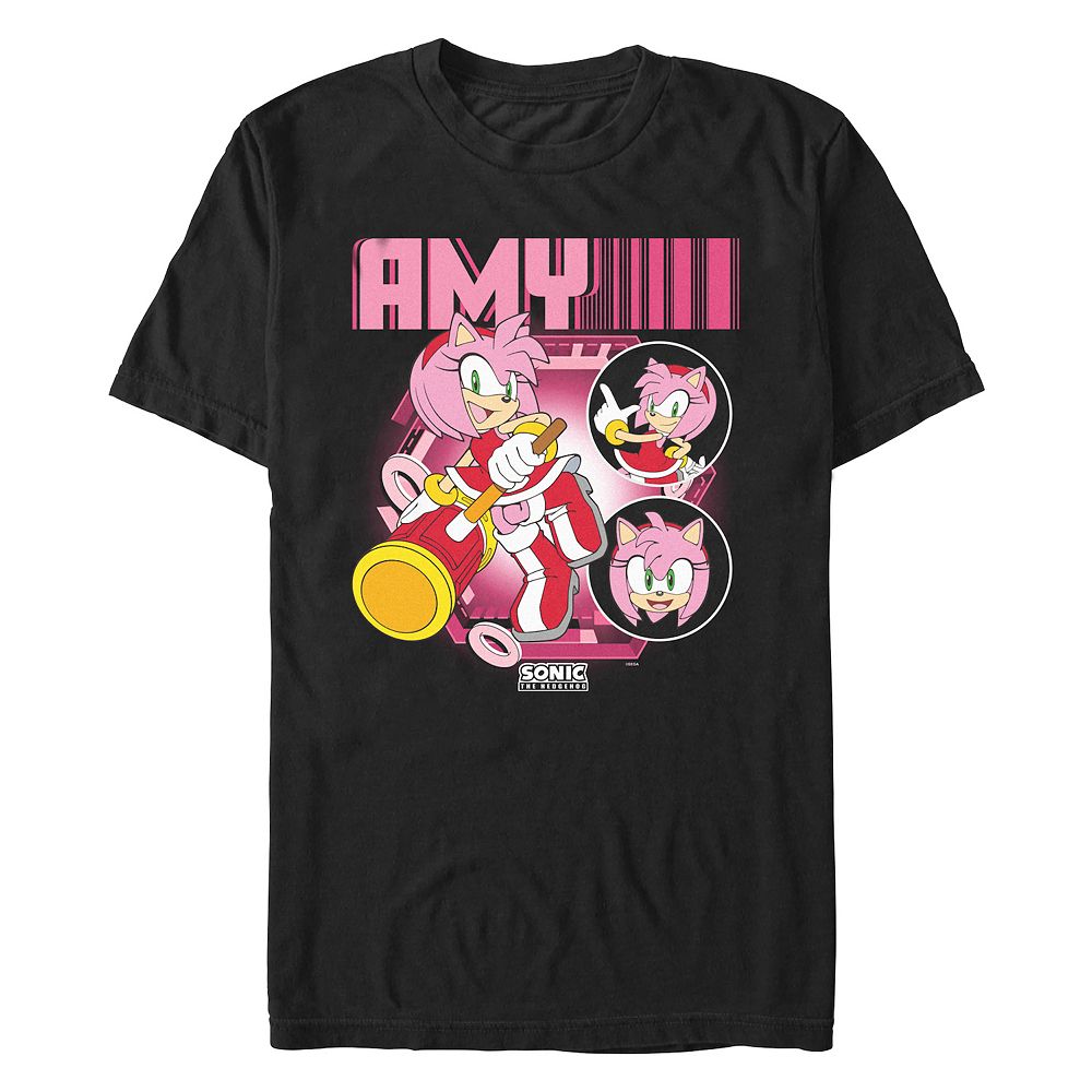 Big & Tall Sonic the Hedgehog Amy Portraits Poster Graphic Tee