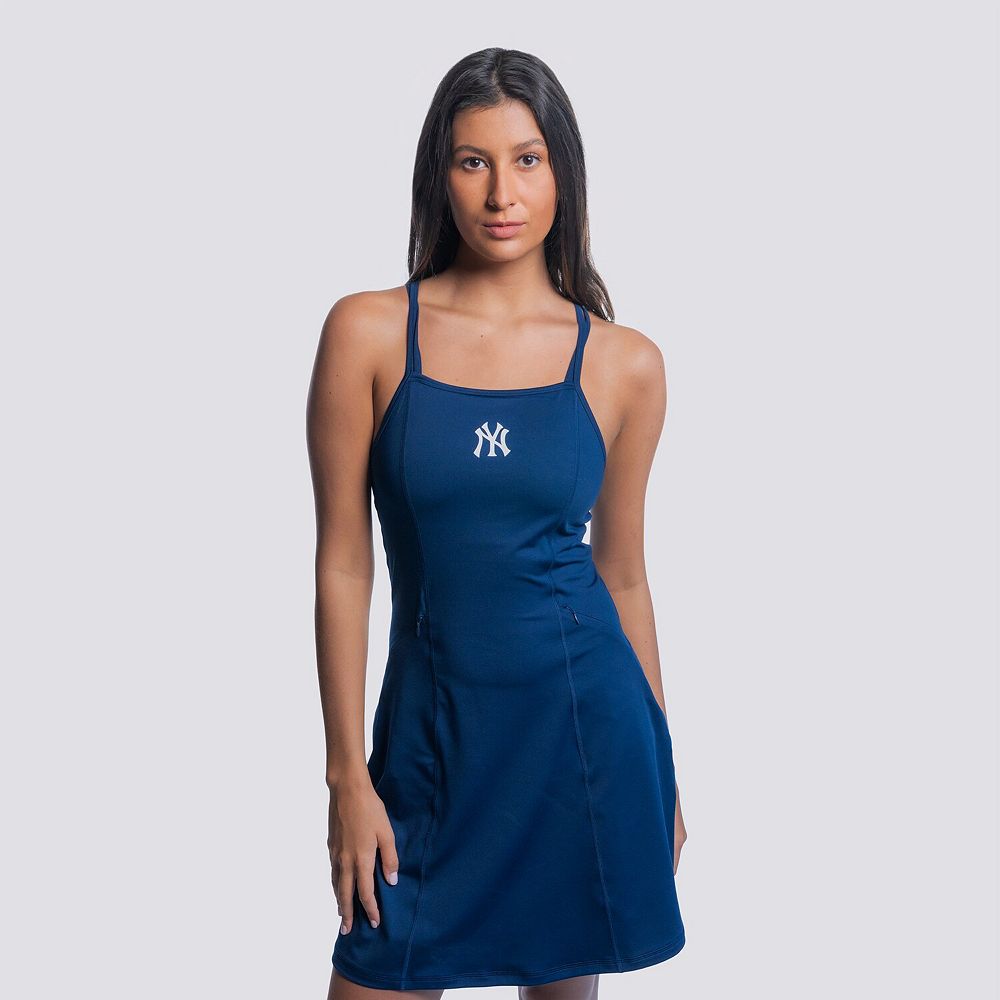 Women's Lusso Navy New York Yankees Ciara Strappy Dress