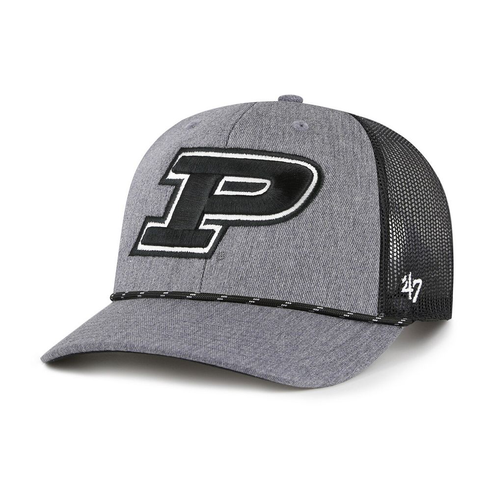 Men's '47 Gray Purdue Boilermakers Carbon Rope Adjustable Hat