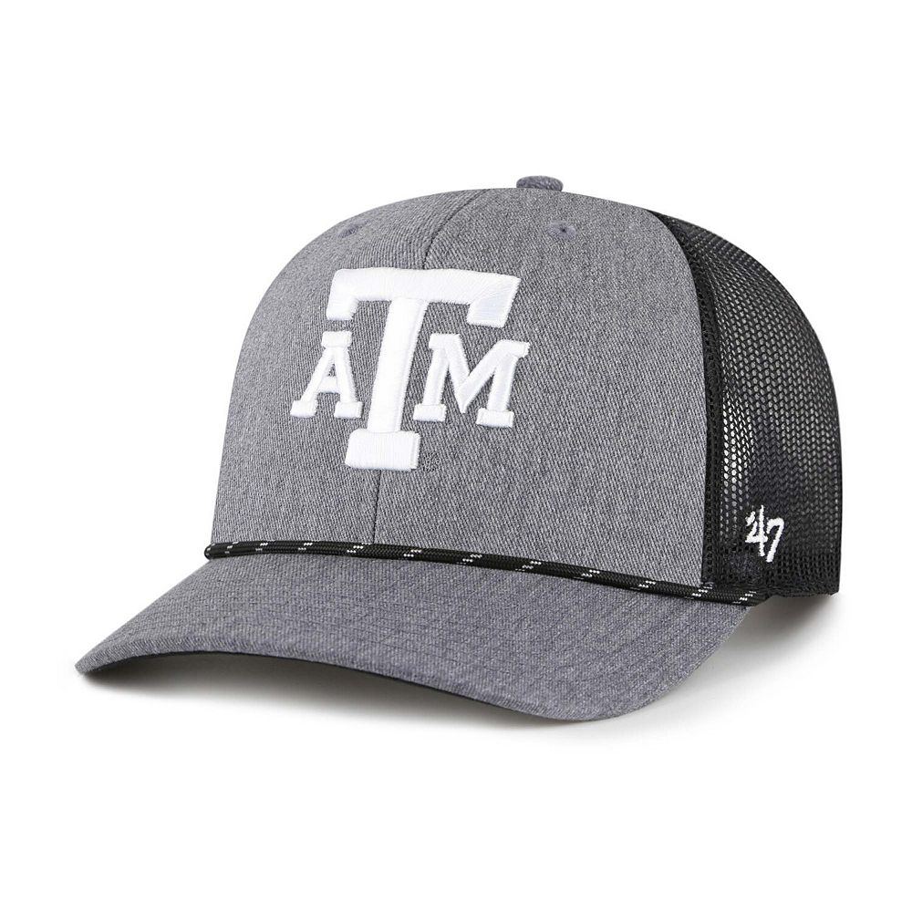 Men's '47 Gray Texas A&M Aggies Carbon Rope Adjustable Hat