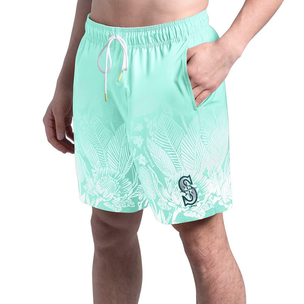 Men's Margaritaville Mint Seattle Mariners Lagoon Fiesta Swim Shorts