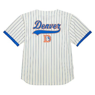 Men's Mitchell & Ness Cream Denver Broncos Final Seconds Vintage Logo ...