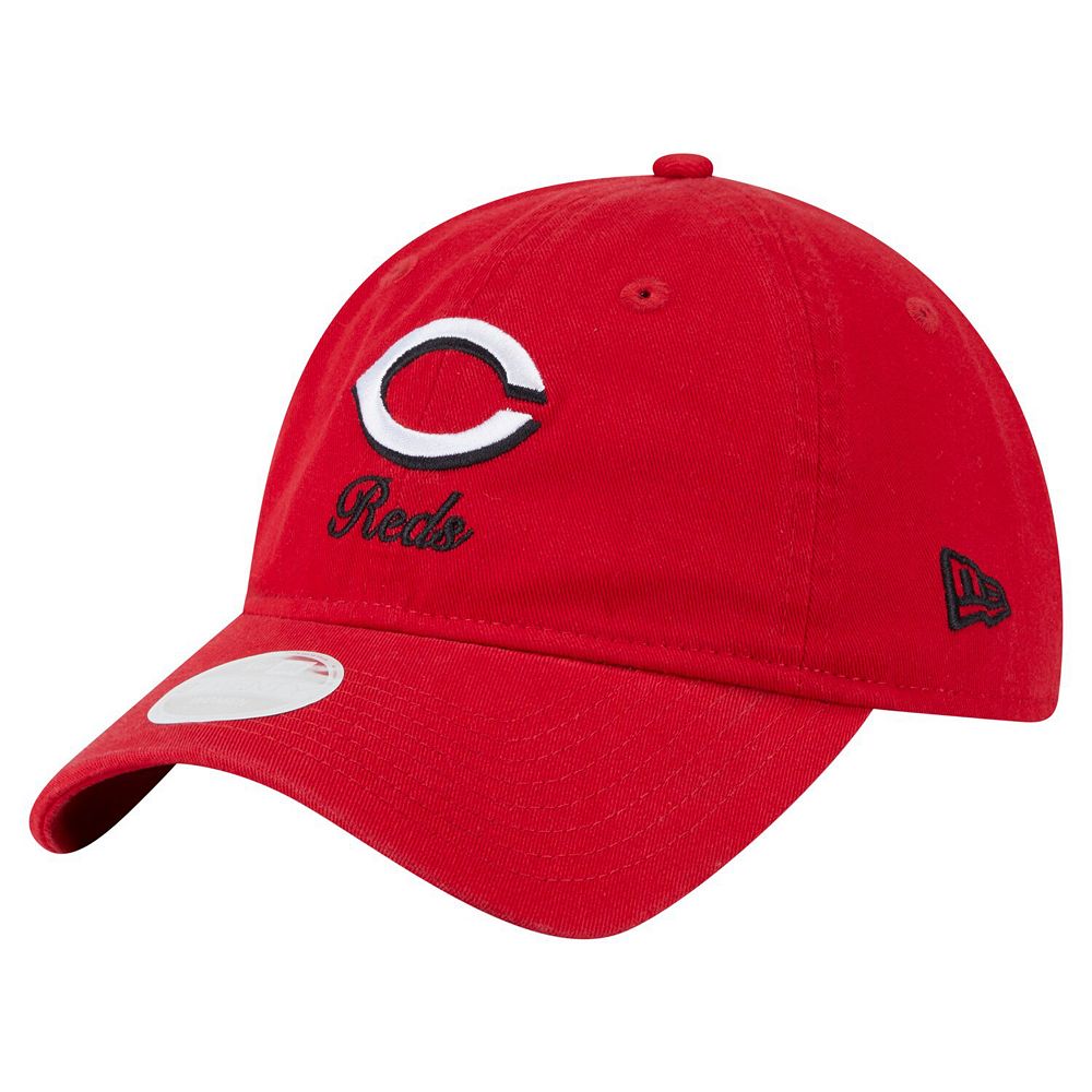 Women's New Era Red Cincinnati Reds Preppy Team 9TWENTY Adjustable Hat