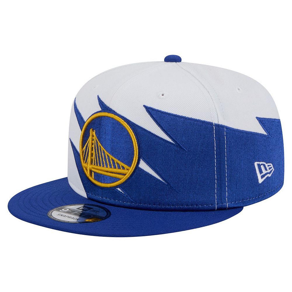 Youth New Era White Golden State Warriors Jagged 9FIFTY Snapback Hat