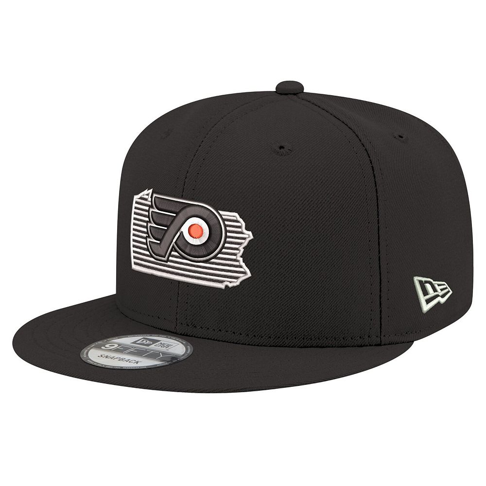 Men's New Era Black Philadelphia Flyers State Pride 9FIFTY Snapback Hat