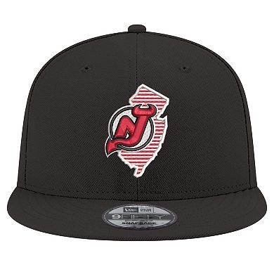 Men's New Era Black New Jersey Devils State Pride 9FIFTY Snapback Hat