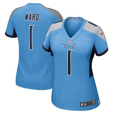 Women's Nike Cameron Ward Light Blue Tennessee Titans 2025 NFL Draft First Round Pick Game Jersey