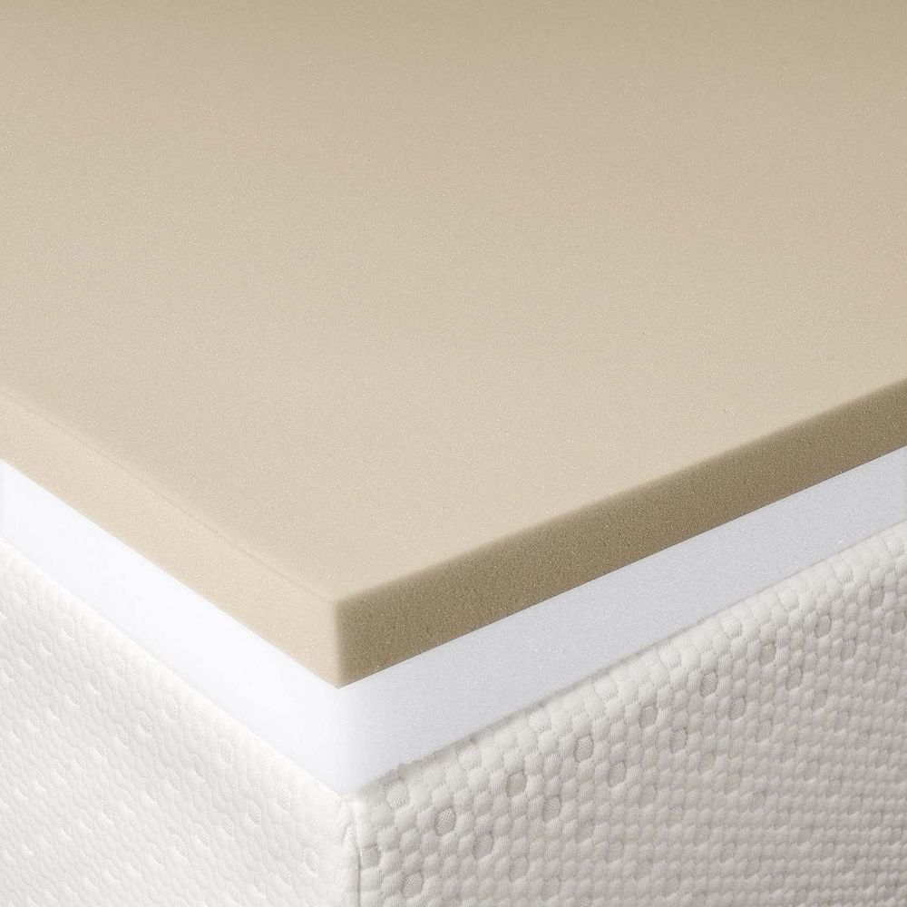 BrylaneHome 3"" Gel Memory Foam Mattress Topper With Velour Cover