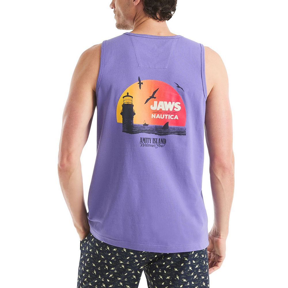 Men's Nautica Jersey Jaws Logo Tank Top