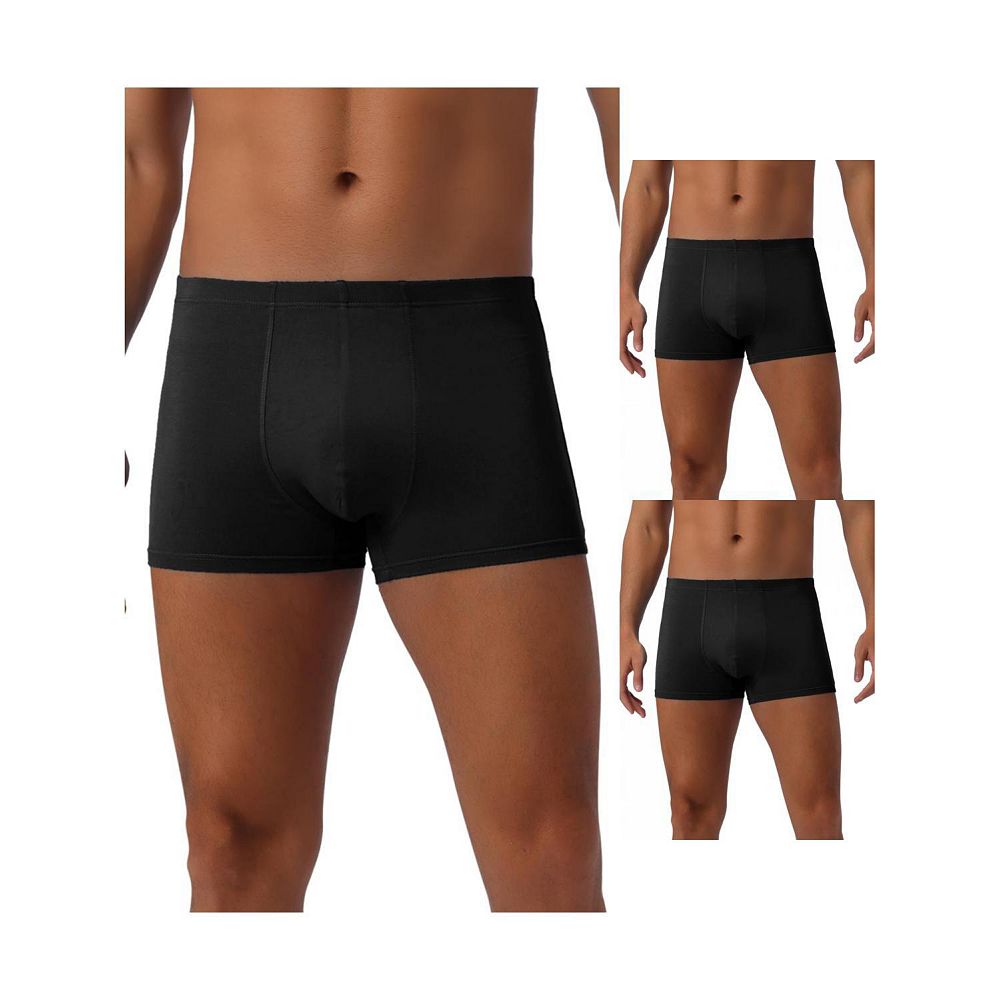 Men's Underwear Regular Fit Soft Comfortable Solid Color Basic Boxer ...