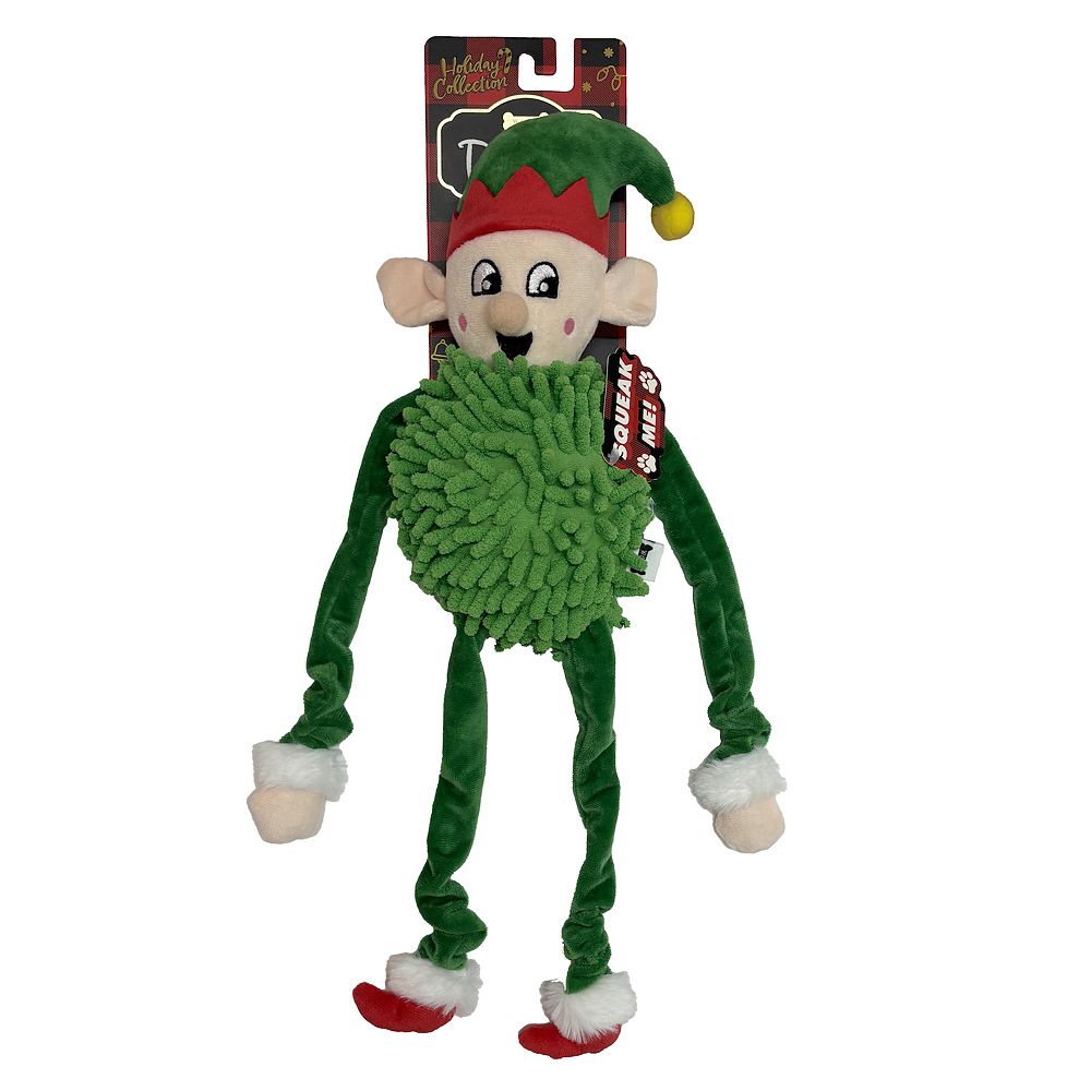 Woof Jumbo Belly Bungee Limbs Elf Plush Pet Toy