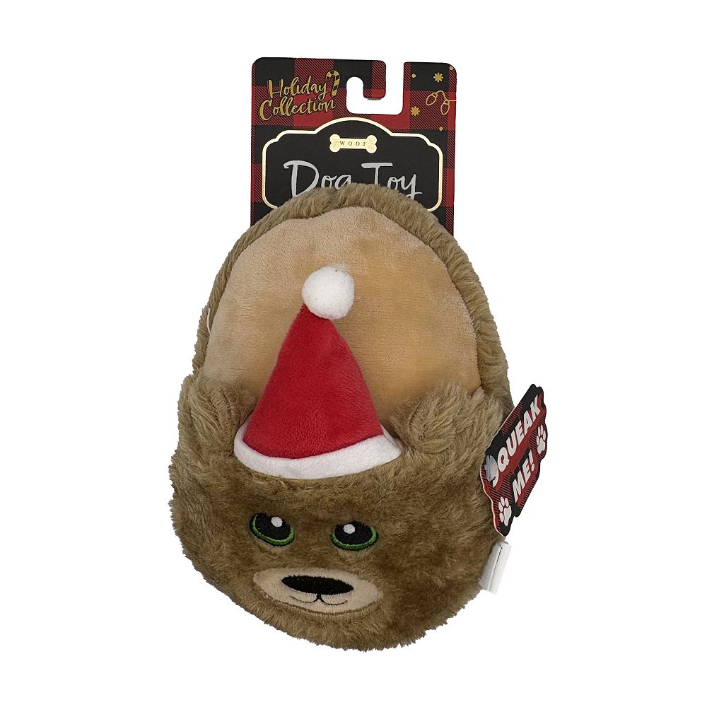 Woof Bear Slipper Plush Pet Toy