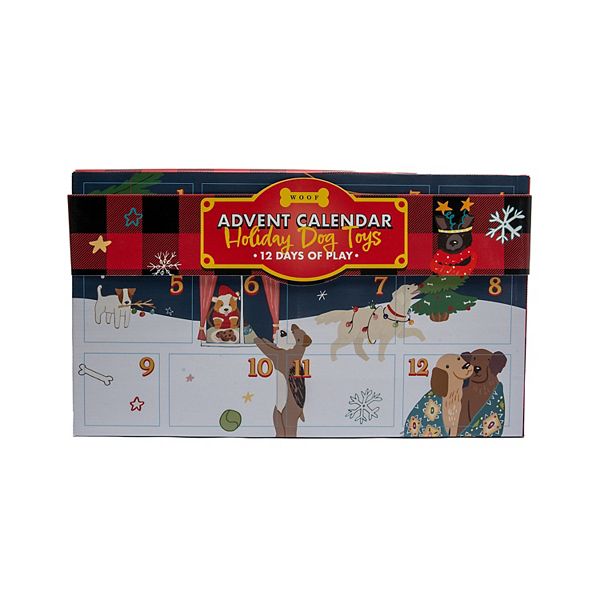 Woof 12-Pk. Advent Calendar Holiday Dog Toys