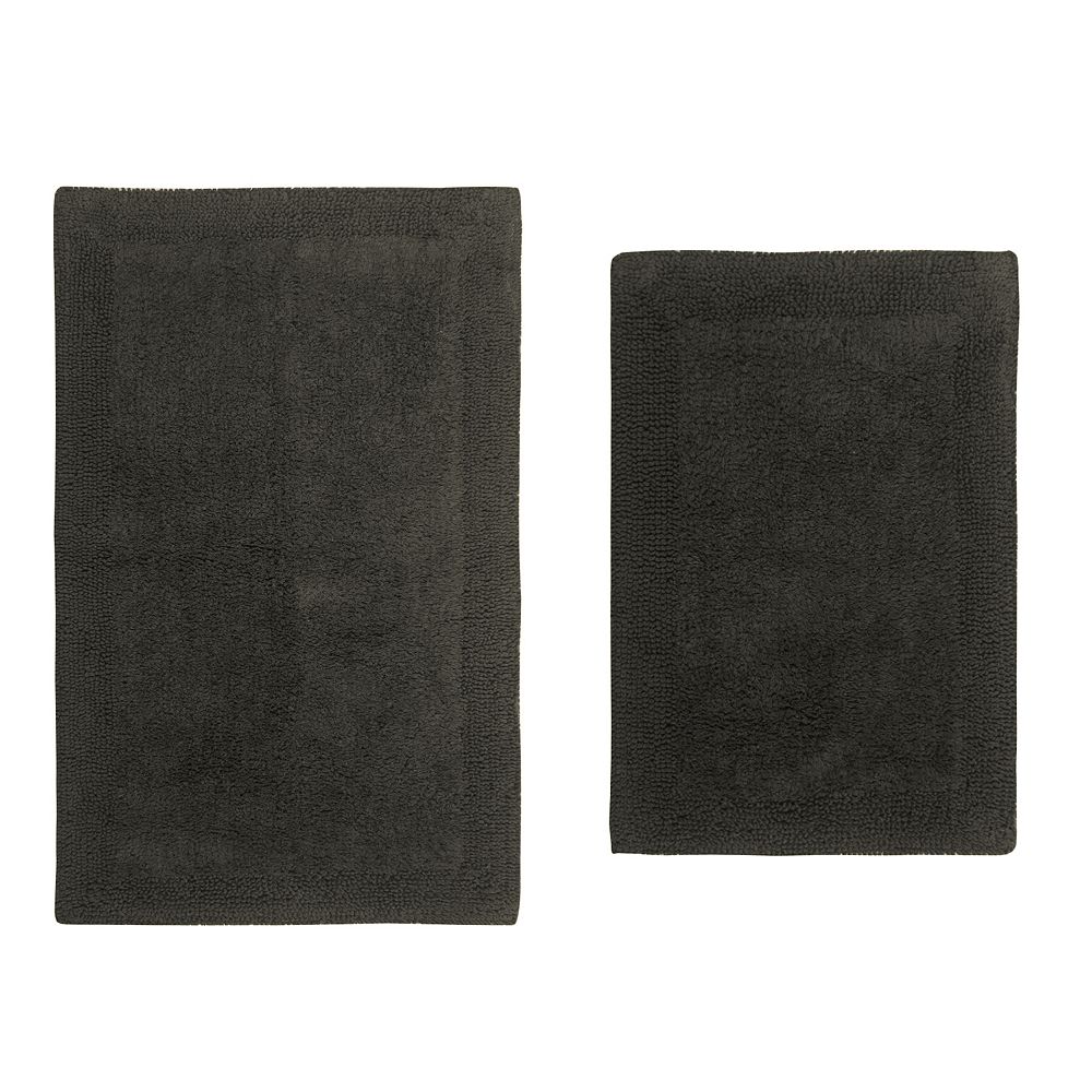 Home Weavers Luxury Collection 100% Cotton Reversible Bathroom Rugs - 2 ...