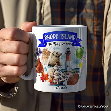 Artistic Rhode Island State Themes and Landmarks Mug