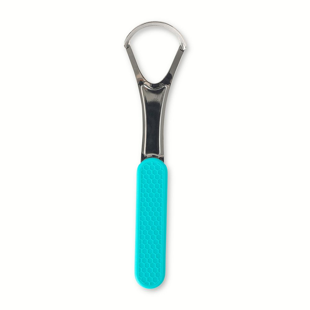 Core Bamboo Tongue Scraper with Silicone Grip Handle
