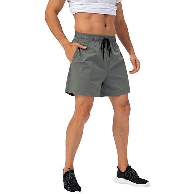 Mens Quick-Dry Athletic Shorts with Adjustable Drawstring Waist and ...