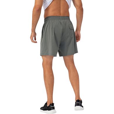 Mens Quick-Dry Athletic Shorts with Adjustable Drawstring Waist and ...