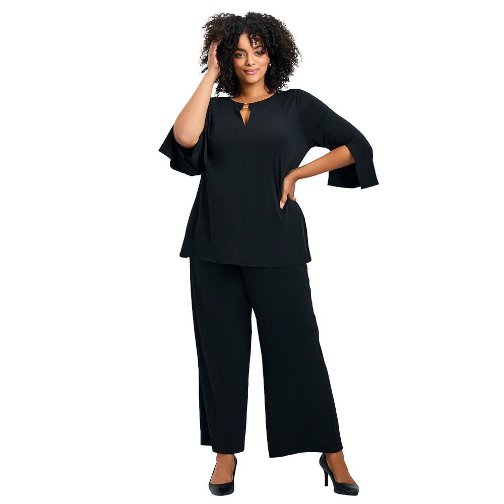 Avenue Women's Plus Size Audrey Ring Detail Top