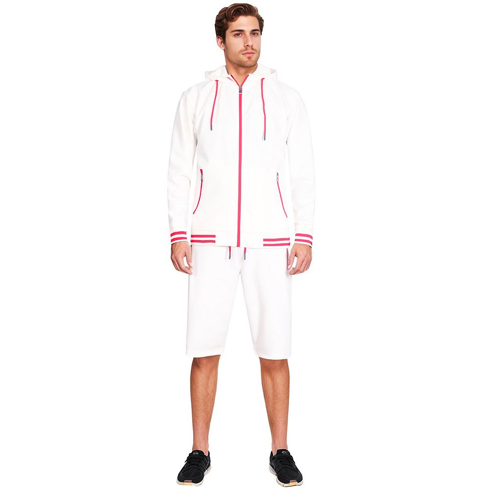 Men’s Active GYM Training Track Jacket & Shorts Set