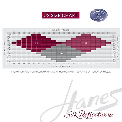 Hanes® Silk Reflections Ultra Sheer Control-Top Pantyhose 0B260 - Size E-F