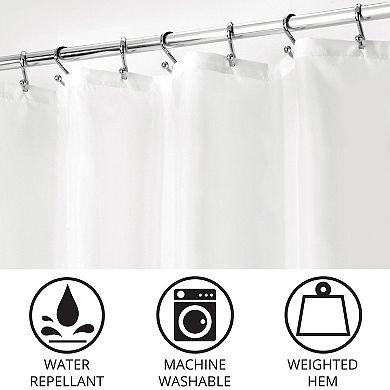 iDesign Solid Polyester Stall Shower Curtain 2-pk.