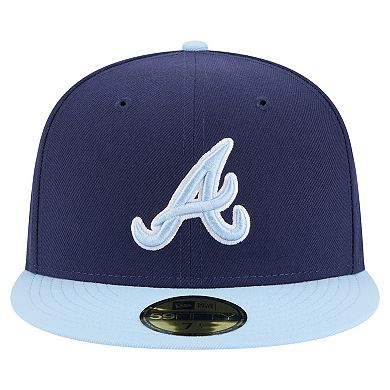 Men's New Era Navy/Light Blue Atlanta Braves Color Pack 2-Tone 59FIFTY ...