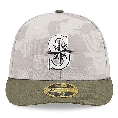 Men's New Era Light Beige/Olive Seattle Mariners 2025 Armed Forces Day ...