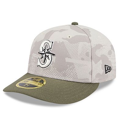 Men's New Era Light Beige/Olive Seattle Mariners 2025 Armed Forces Day ...