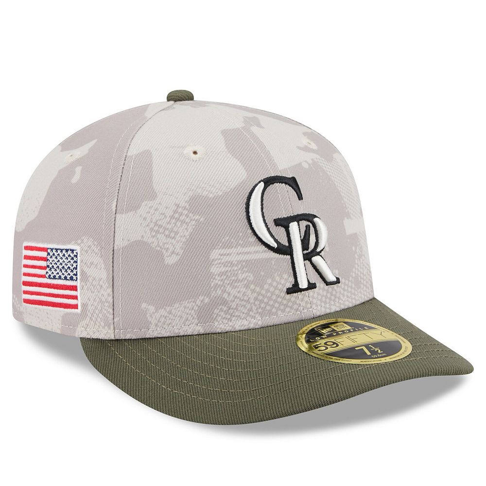 Men's New Era Light Beige/Olive Colorado Rockies 2025 Armed Forces Day ...