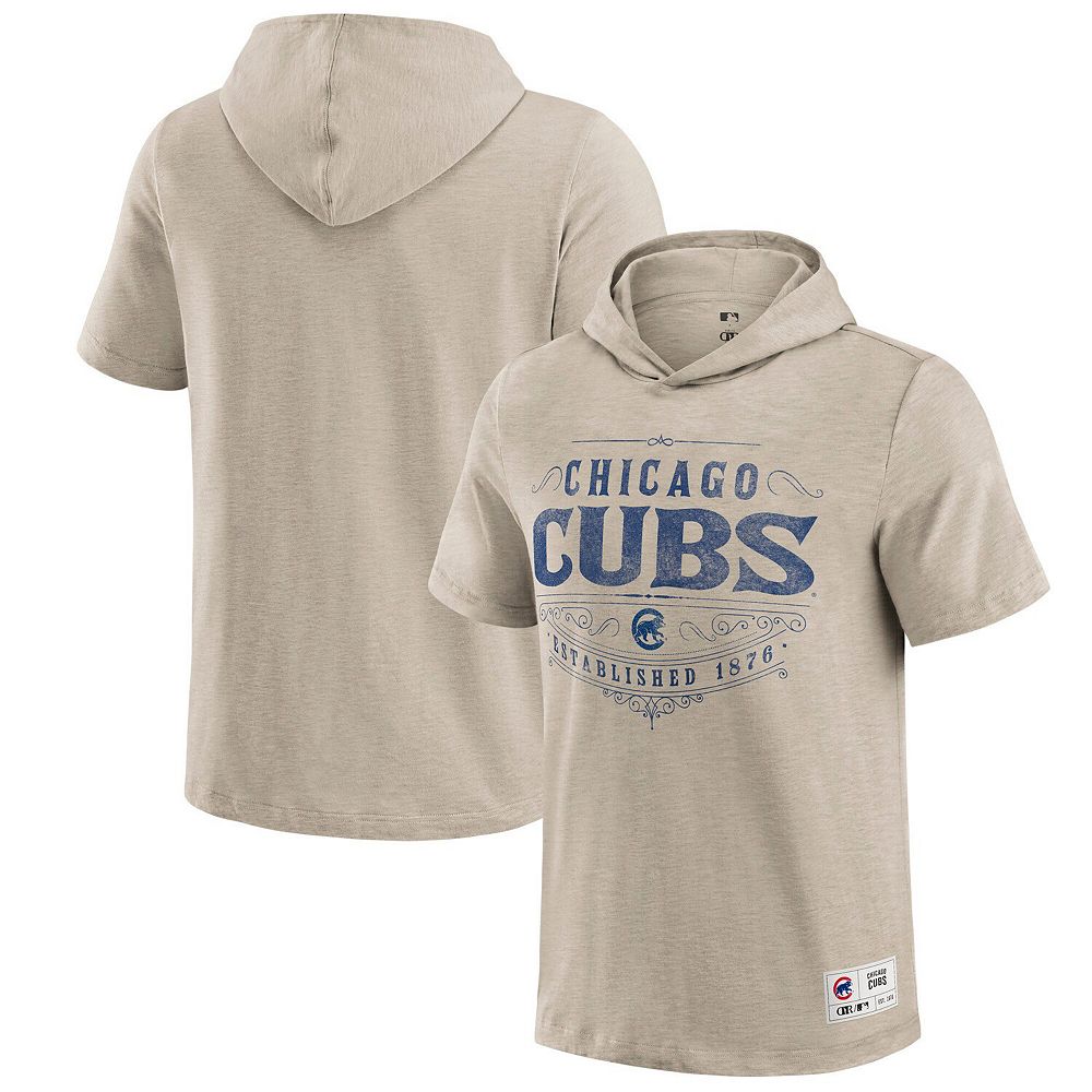 Men's Darius Rucker Collection by Fanatics Tan Chicago Cubs Hooded T-Shirt