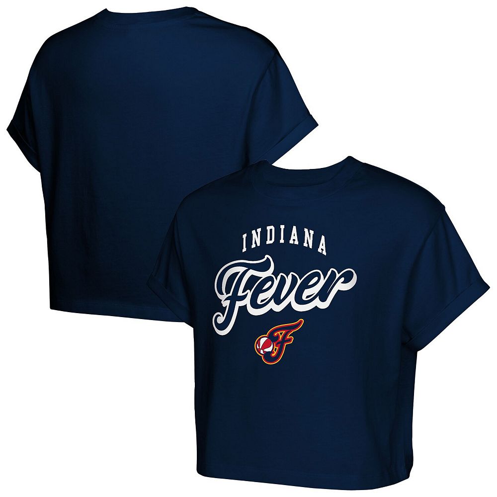 Girls Youth Navy Indiana Fever City Pennant Cropped T-Shirt