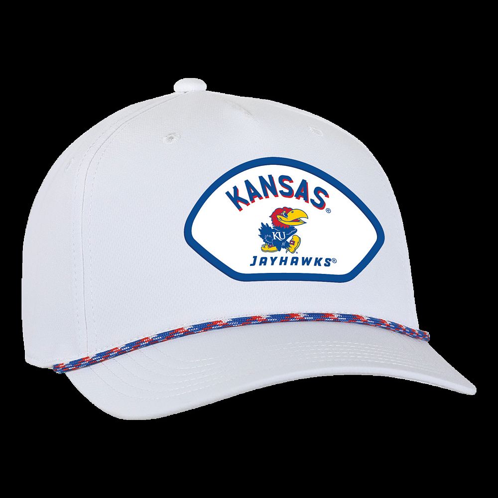 Men's Ahead White Kansas Jayhawks Alto Rope Adjustable Hat