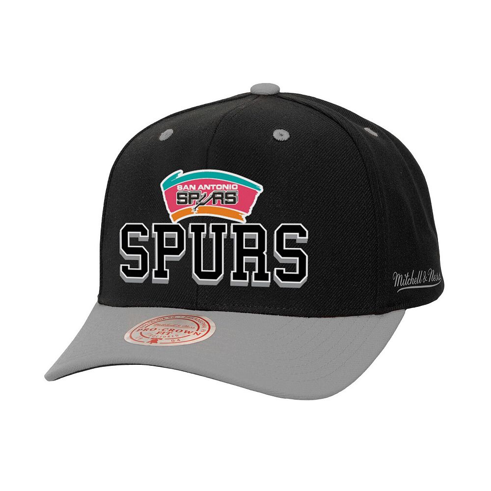 Men's Mitchell & Ness Black/Silver San Antonio Spurs Backside Script 2 ...