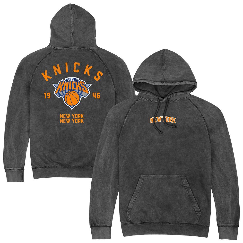 Men's Stadium Essentials Charcoal New York Knicks Vintage Raglan ...