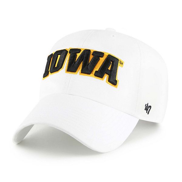 Men's '47 White Iowa Hawkeyes Clean Up Adjustable Hat