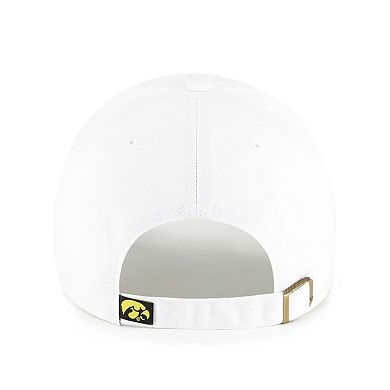 Men's '47 White Iowa Hawkeyes Clean Up Adjustable Hat