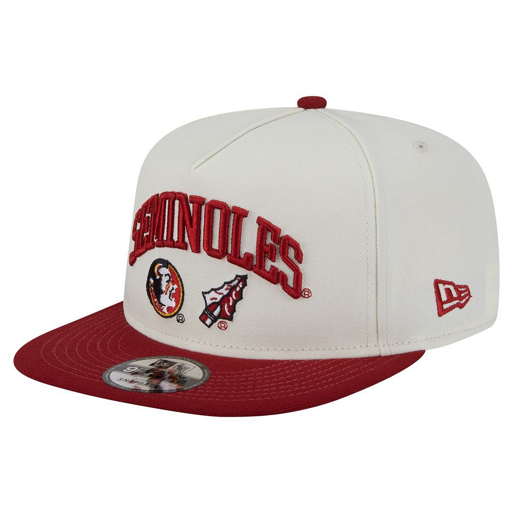 Men's New Era White Florida State Seminoles Collegiate 9FIFTY A-Frame ...