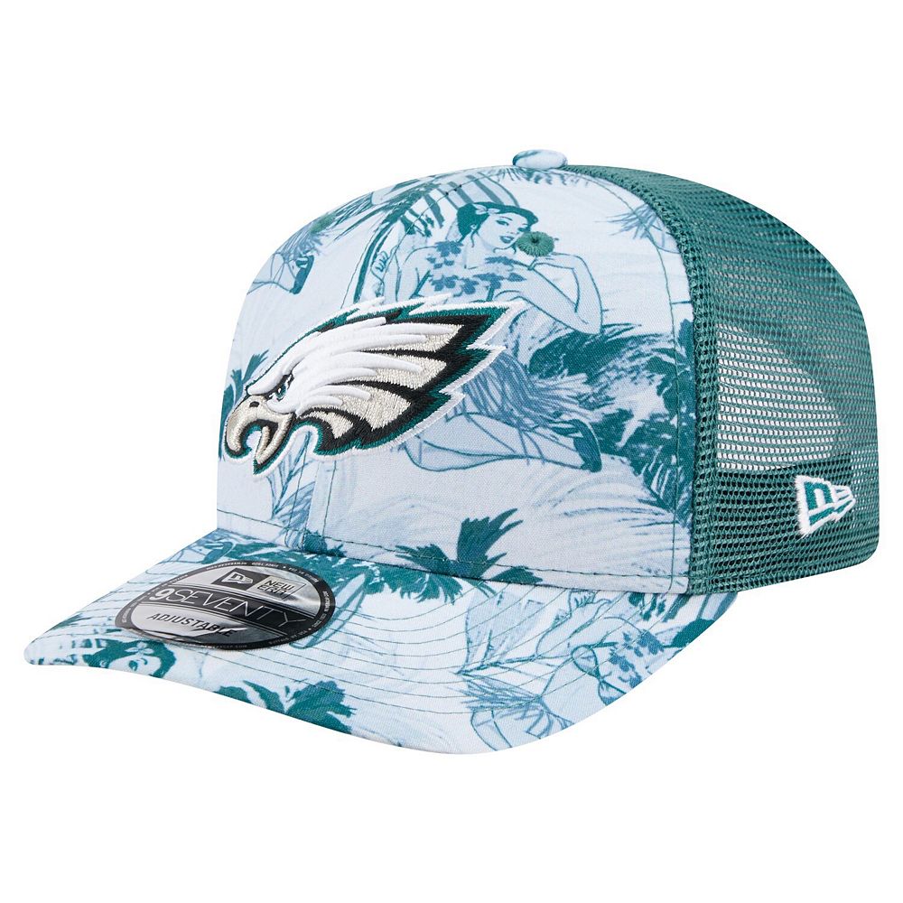 Men's New Era Midnight Green Philadelphia Eagles Hula Trucker 9SEVENTY Adjustable Hat
