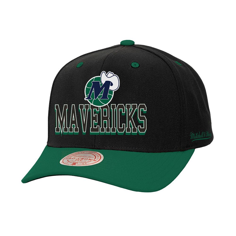 Men's Mitchell & Ness Black/Green Dallas Mavericks Backside Script 2 ...